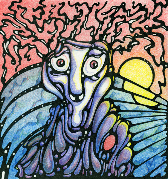 Abstract art / Surrealism: Colored pencil illustrations by Winn Wright ...